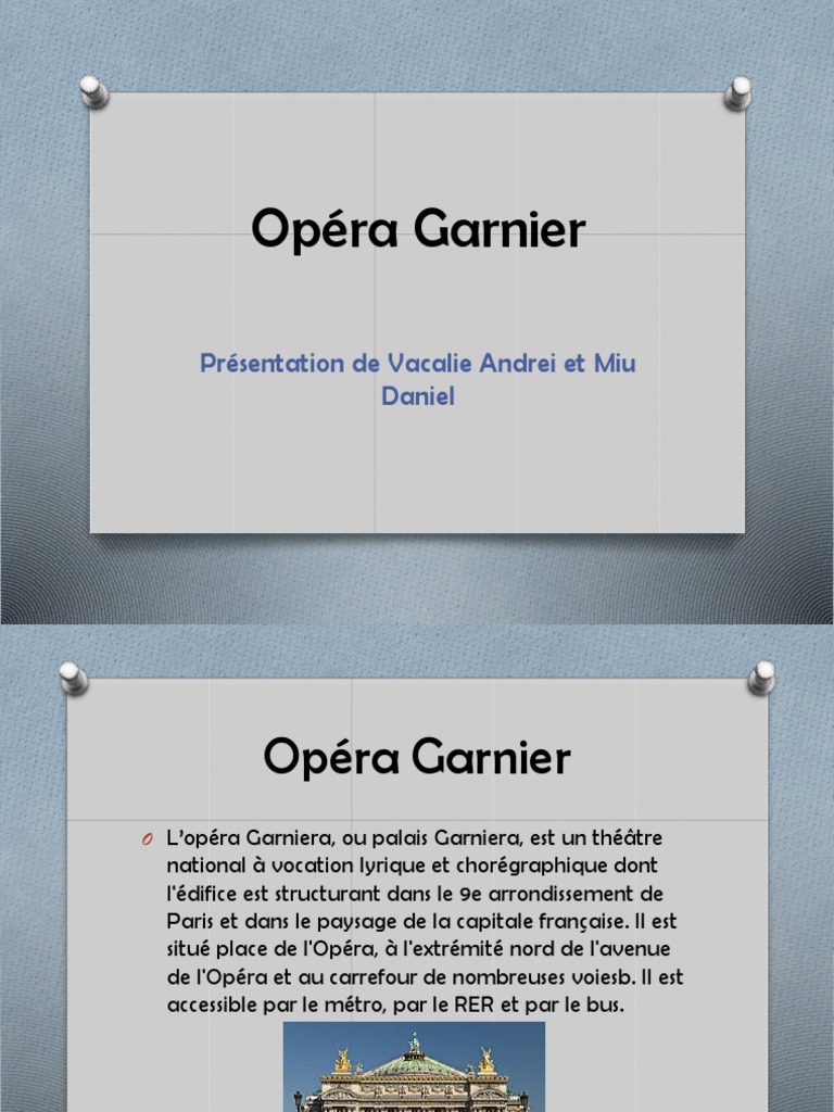 Opéra Garnier - Referat Cu Poze | PDF | Voyages | Classiques