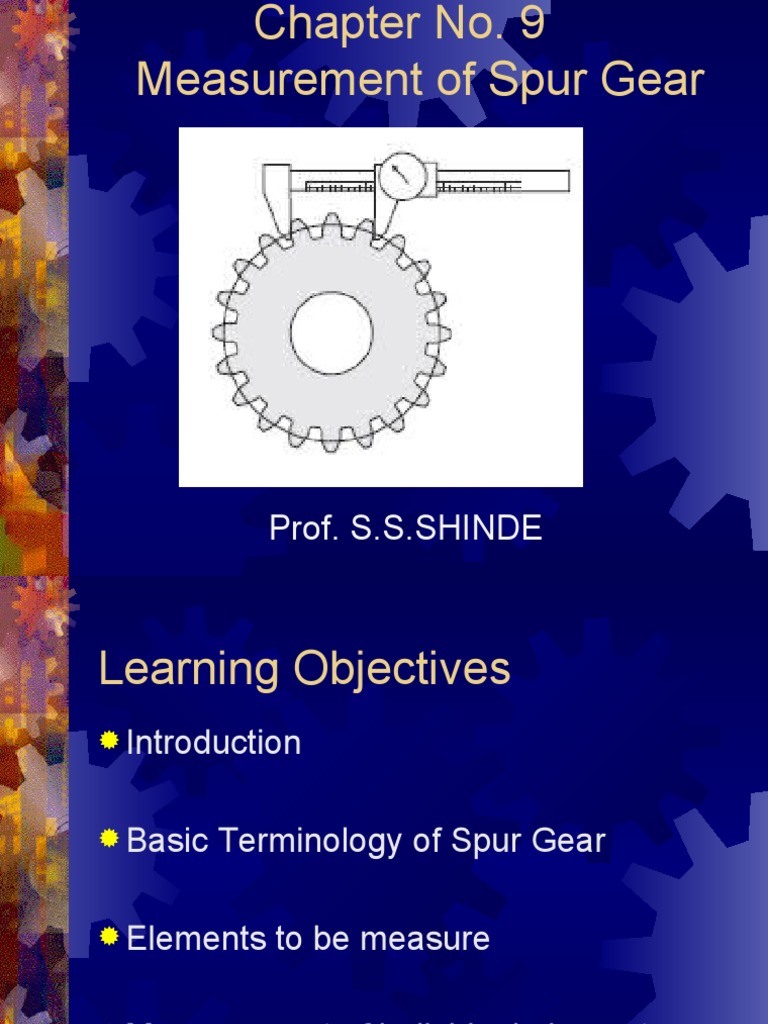 Spur Gear Measurement Techniques | PDF | Gear | Tools