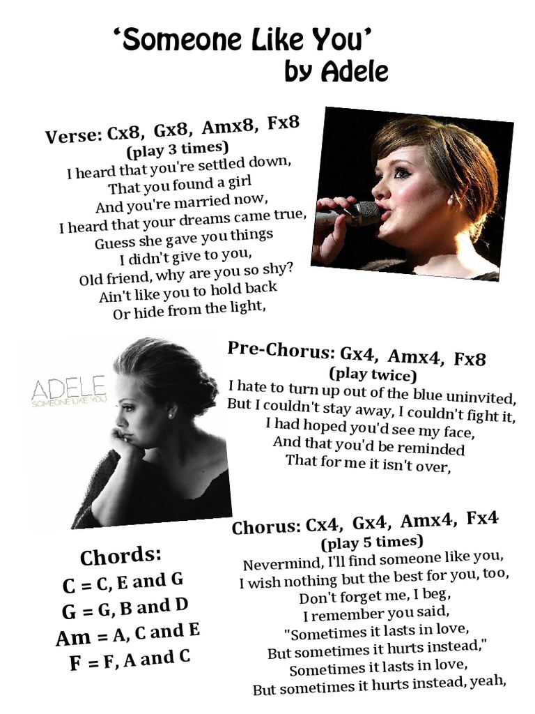 Adele - Someone Like You Worksheet | PDF | Leisure | Entertainment (General)