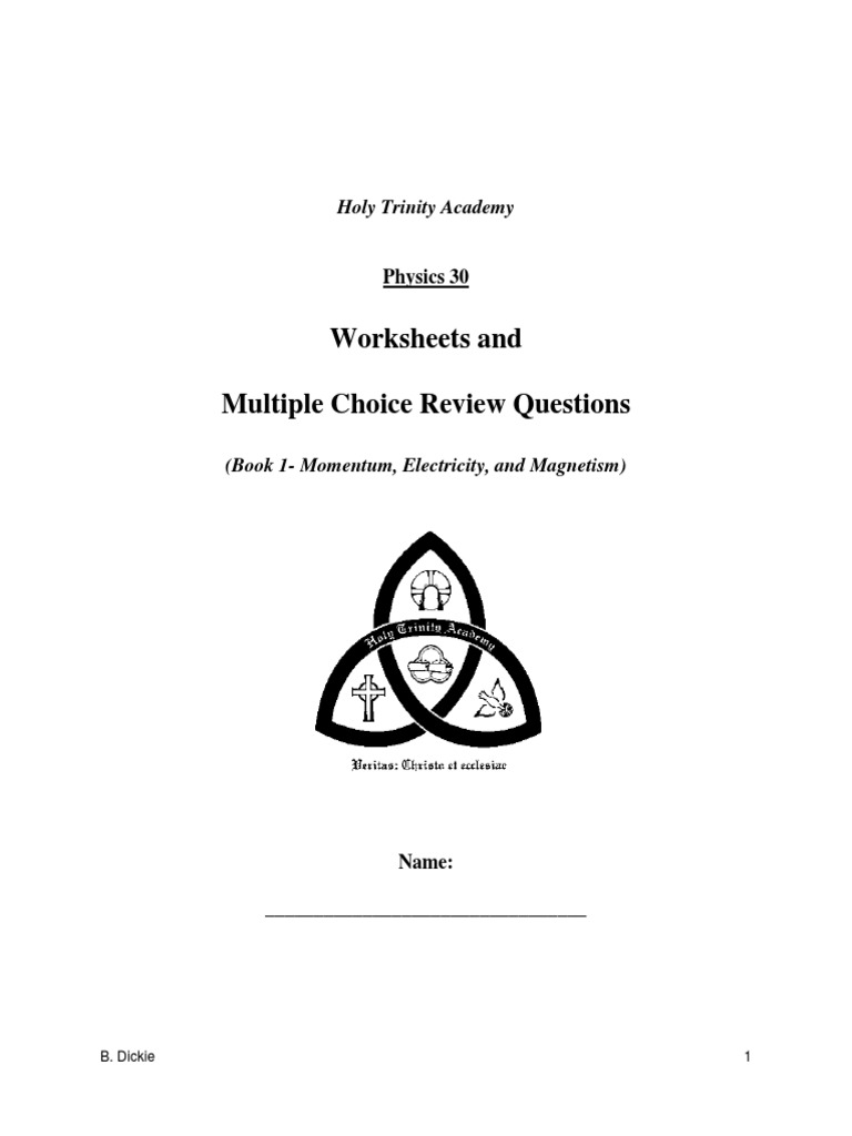 Physics 30 Momentum and Impulse Worksheets | PDF | Collision | Electron