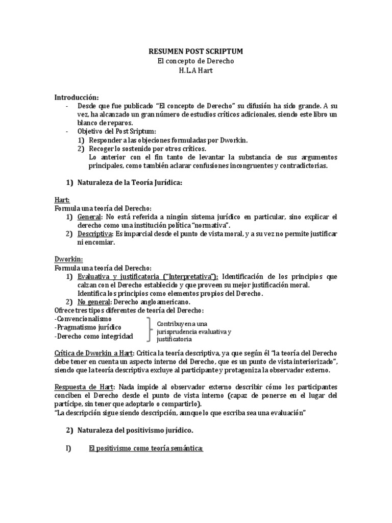 Análisis del Post Scriptum de Hart | PDF | Teoría de la justificación | Teoría
