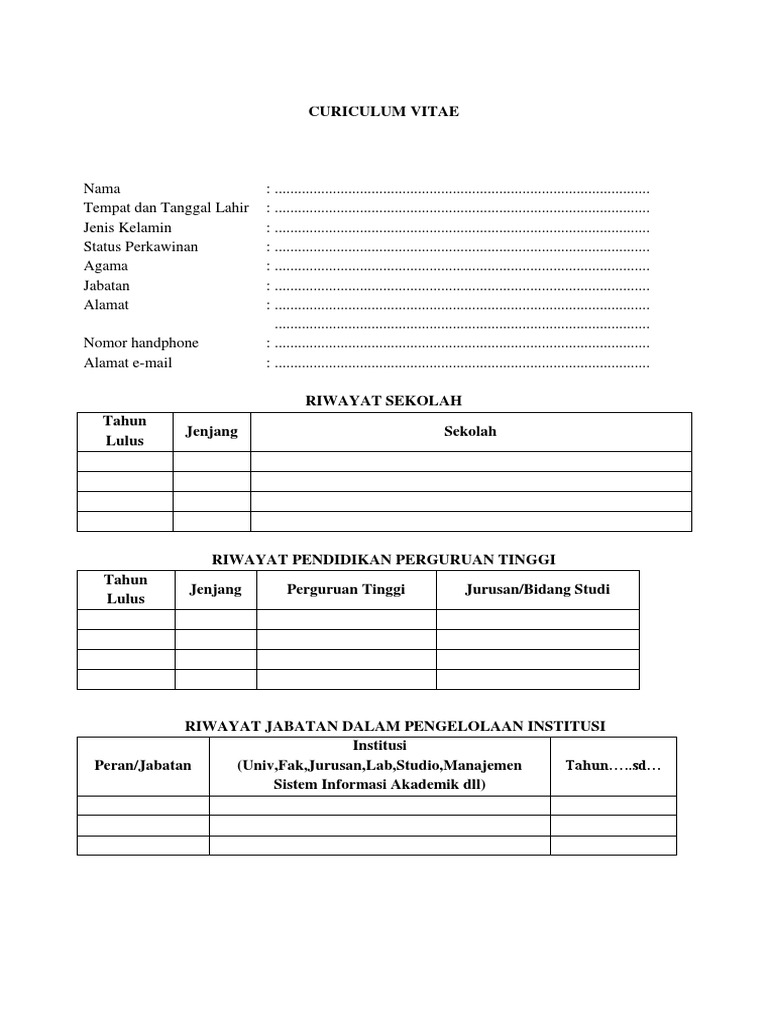 CV Blanko | PDF