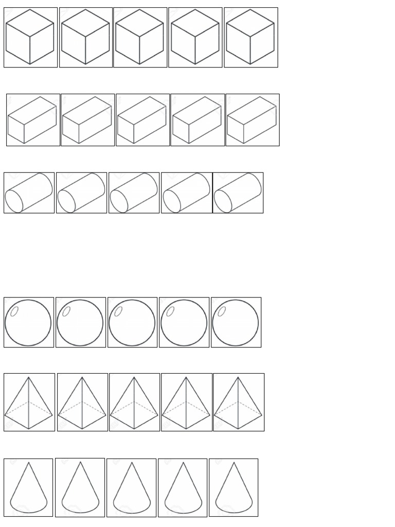 Bentuk 3D Worksheet | PDF