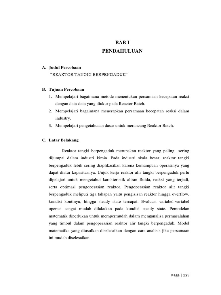 7 Reaktor Tangki Berpengaduk | PDF
