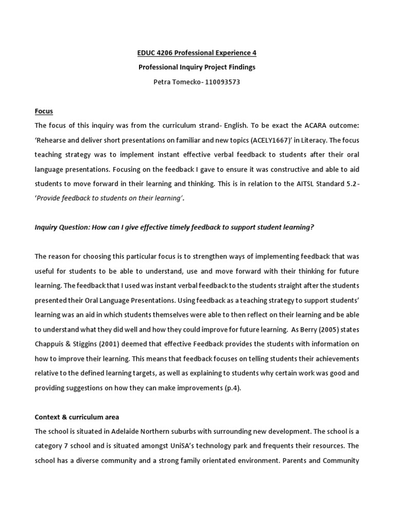 Pip Report - Findings Edited | PDF | Teachers | Mentorship