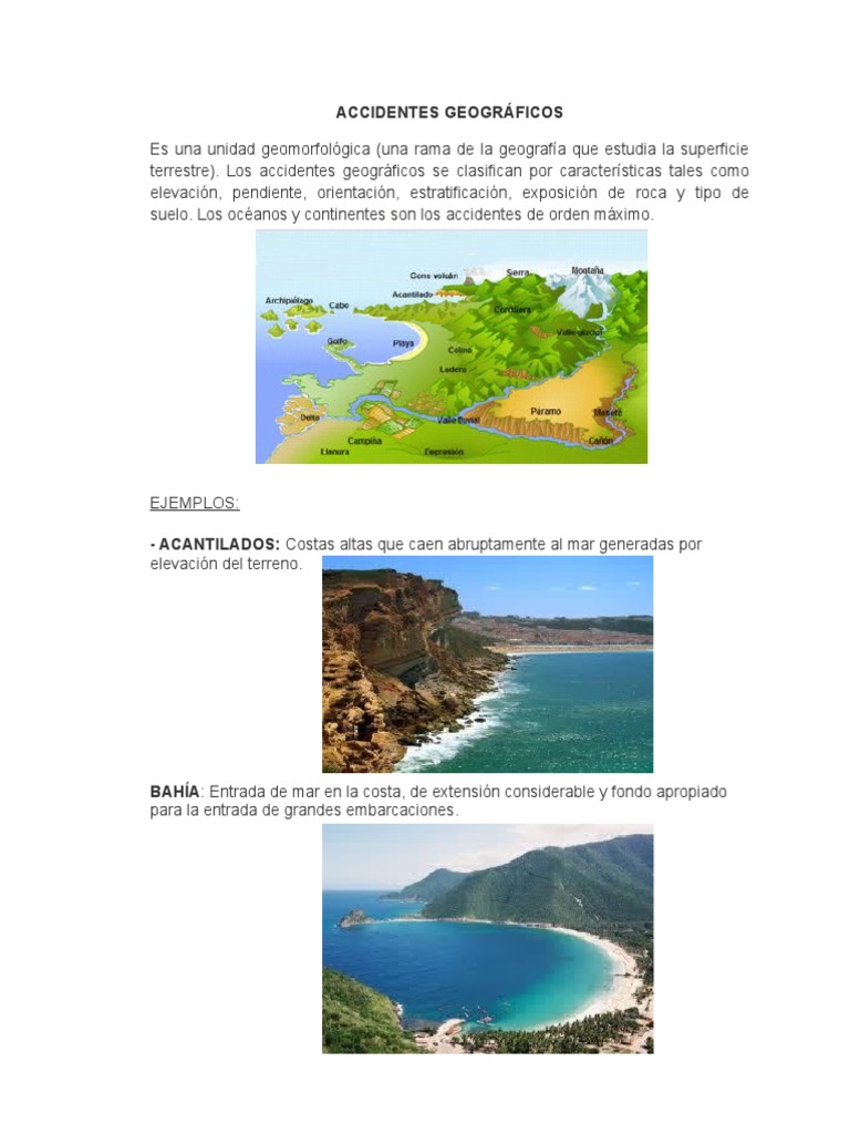 Accidentes Geograficos | PDF | lago | Río