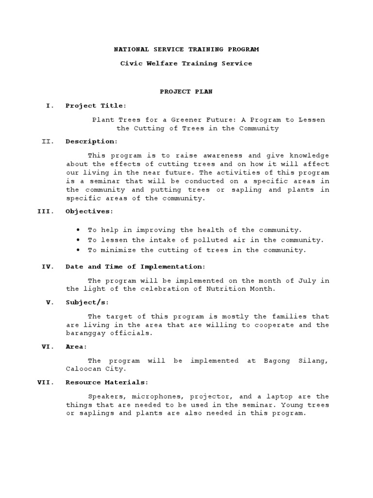 National Service Training Program Civic Welfare Training Service | PDF ...
