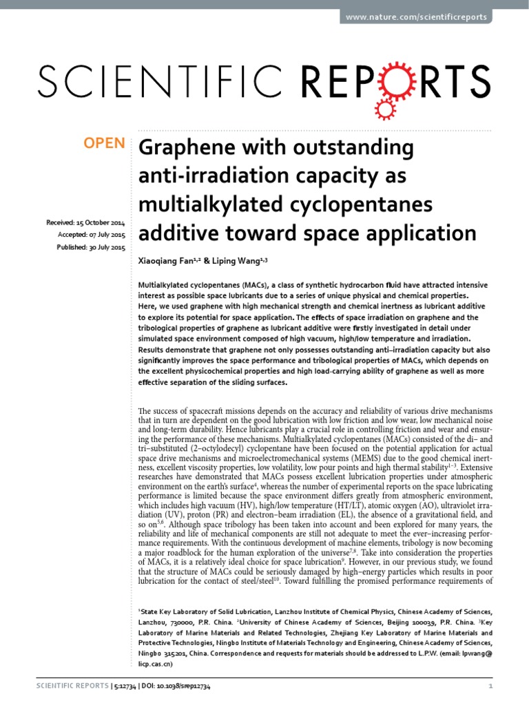 Graphene With Outstanding | PDF | Graphene | X Ray Photoelectron ...