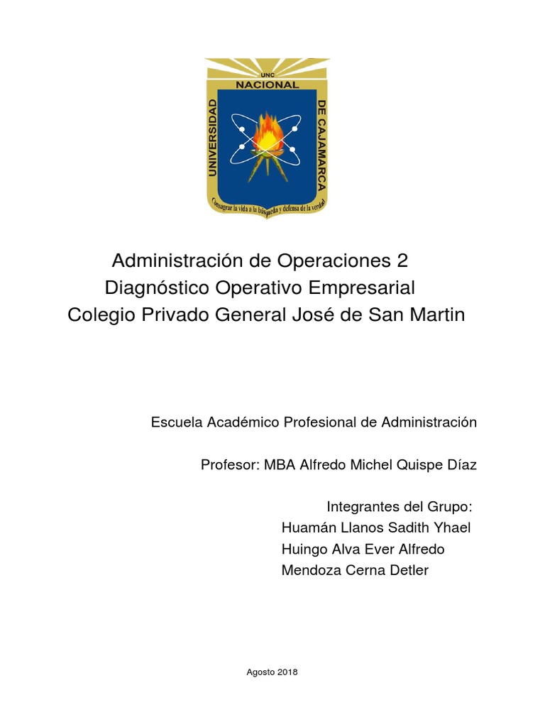 Diagnostico Operativo Final | PDF | Educación Secundaria | Maestros