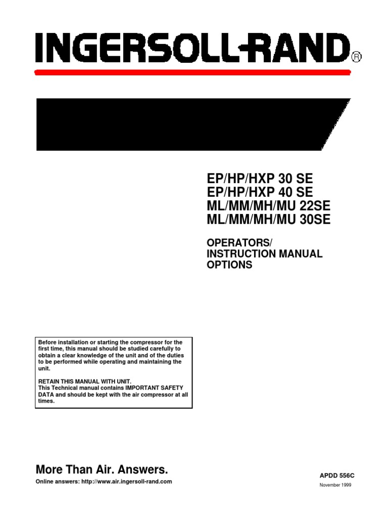 Ingersoll Rand Compressor Service Manual