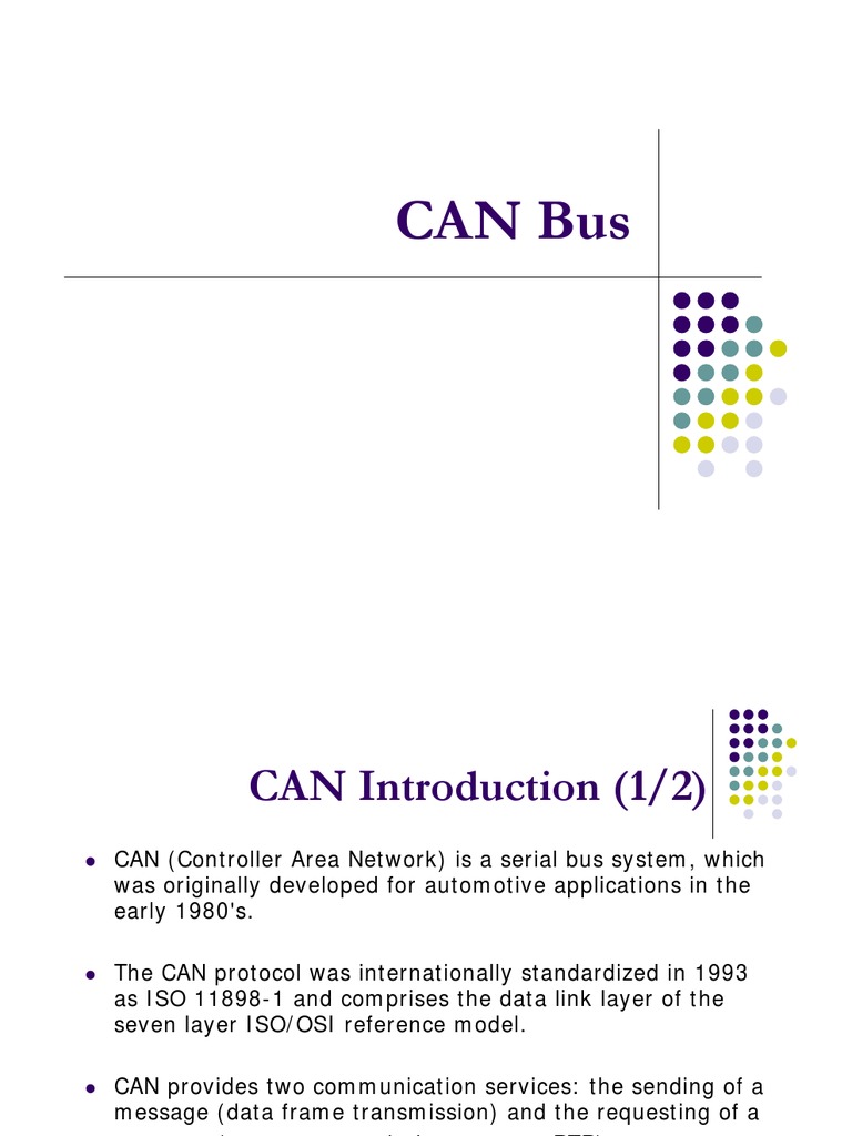 CAN Bus | PDF | Osi Model | Computer Network