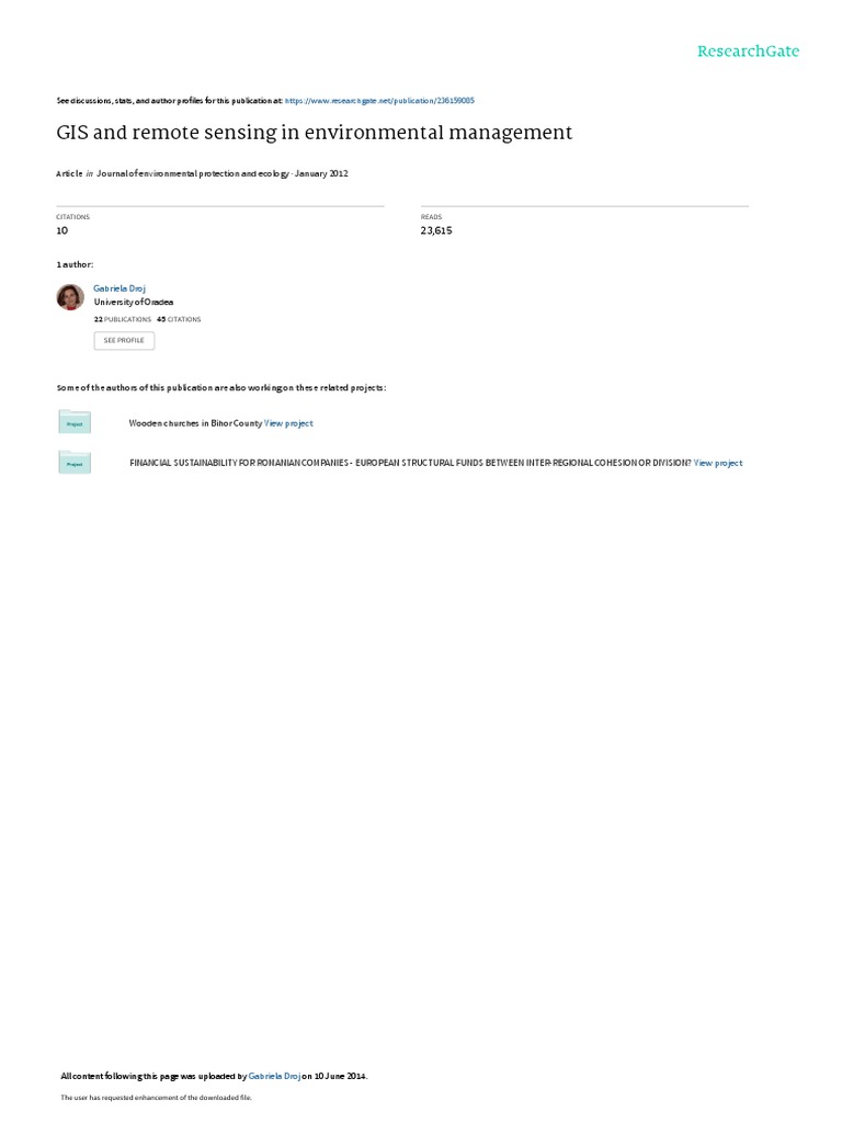 BENA Articol | PDF | Geographic Information System | Topography