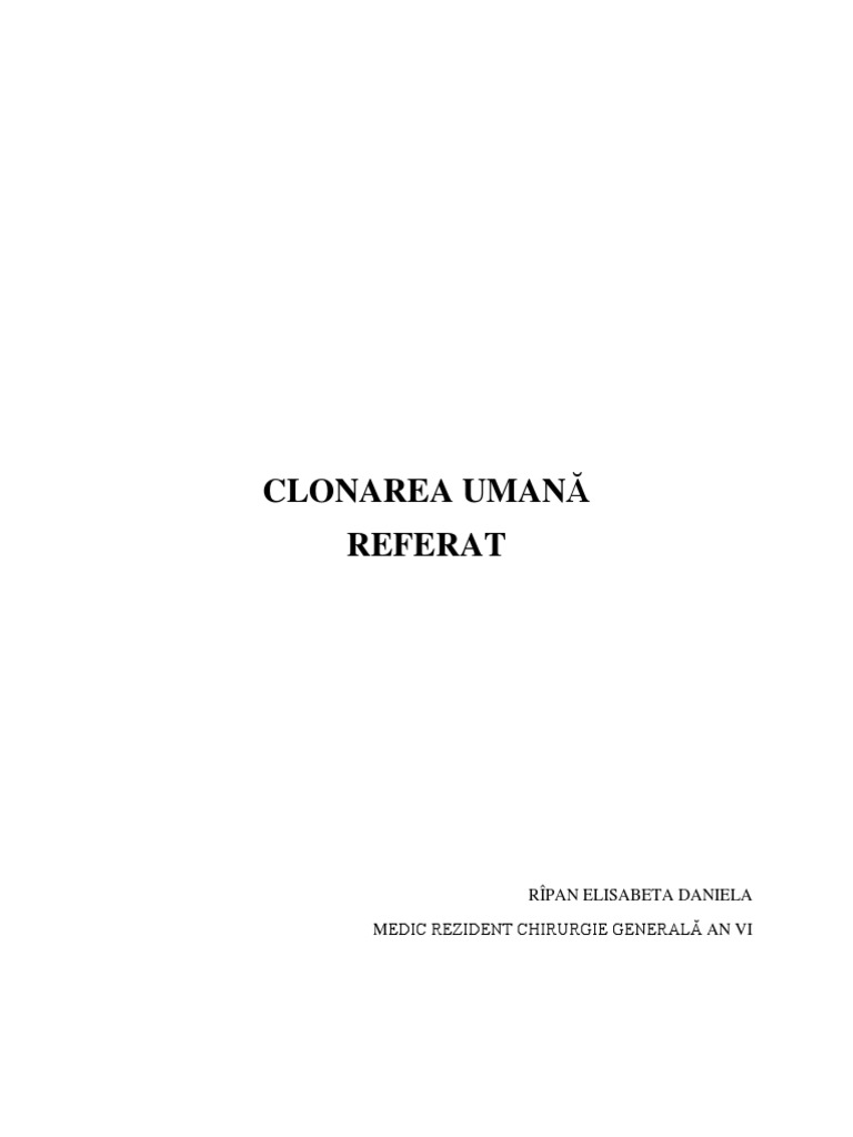 Clonarea Umana | PDF