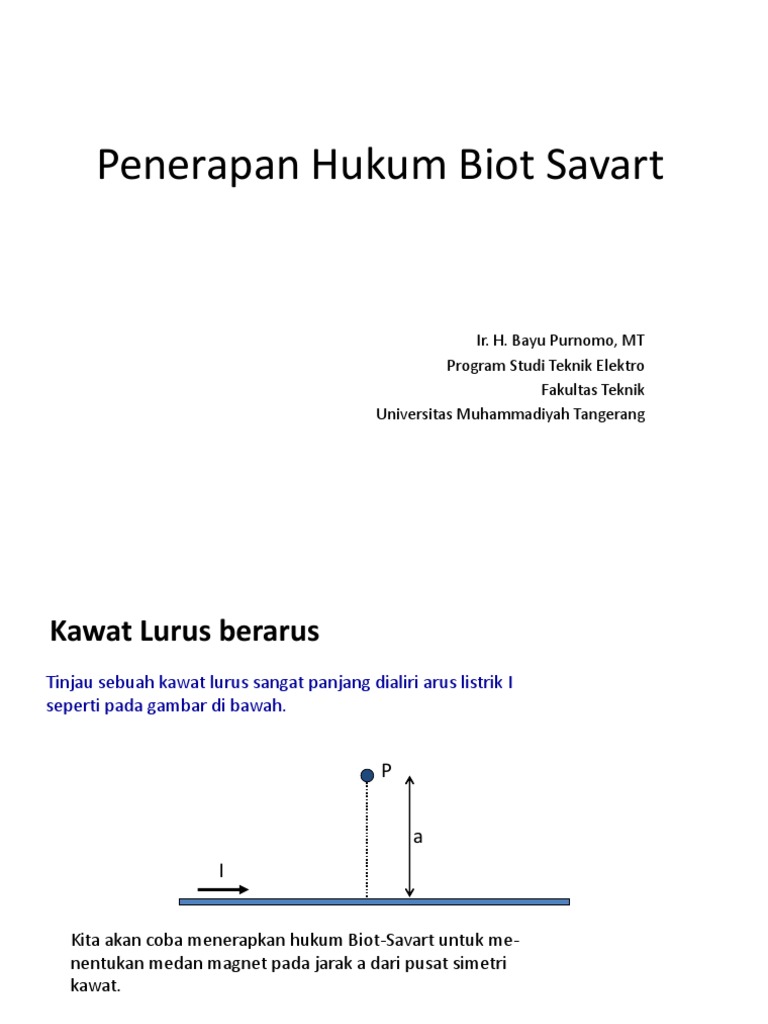 Pertemuan 11 Penerapan Hukum Biot Savart | PDF