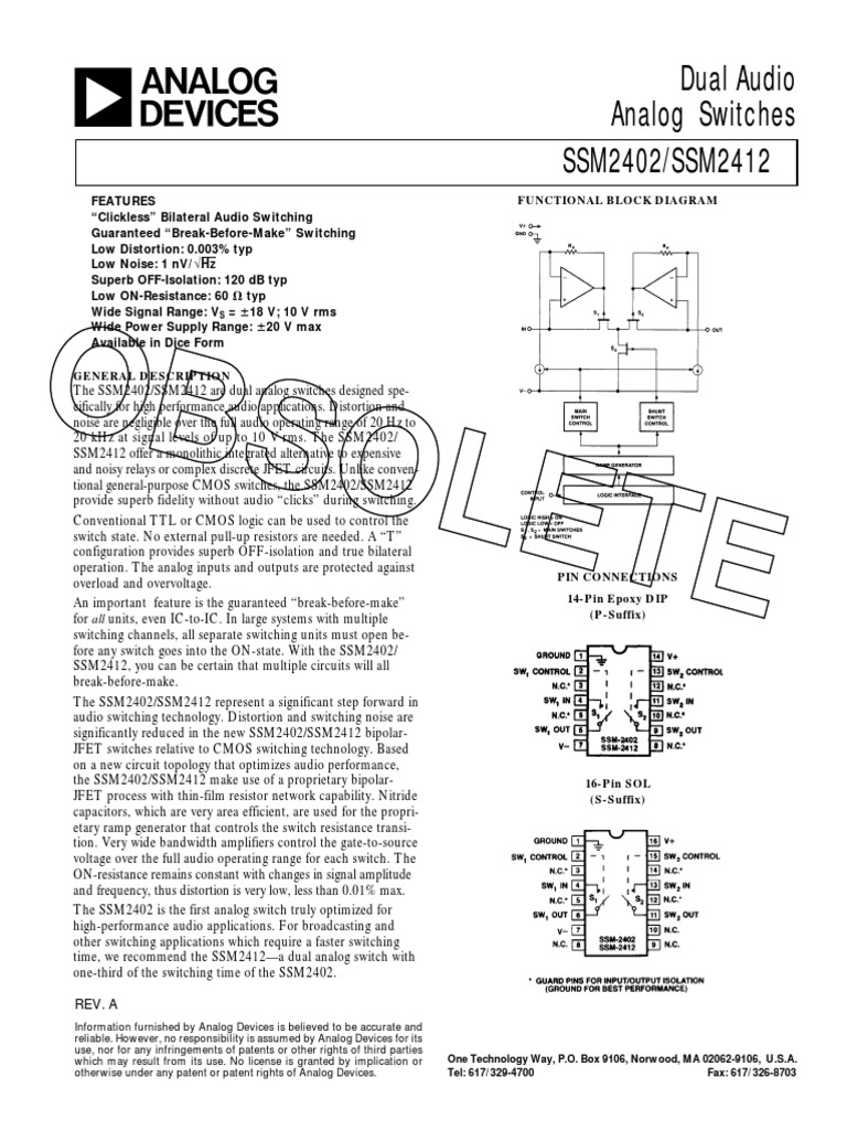 SSM 2412 | PDF | Amplifier | Field Effect Transistor