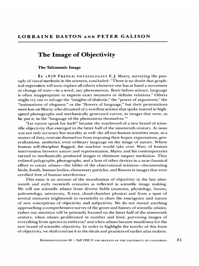 The Image of Objectivity | Download Free PDF | Objectivity (Philosophy ...
