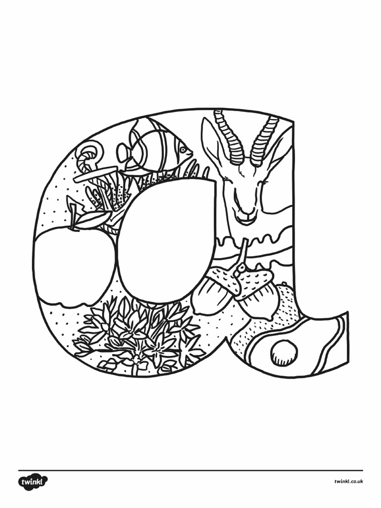 Lowercase Alphabet Themed Mindfulness Colouring Sheets | PDF