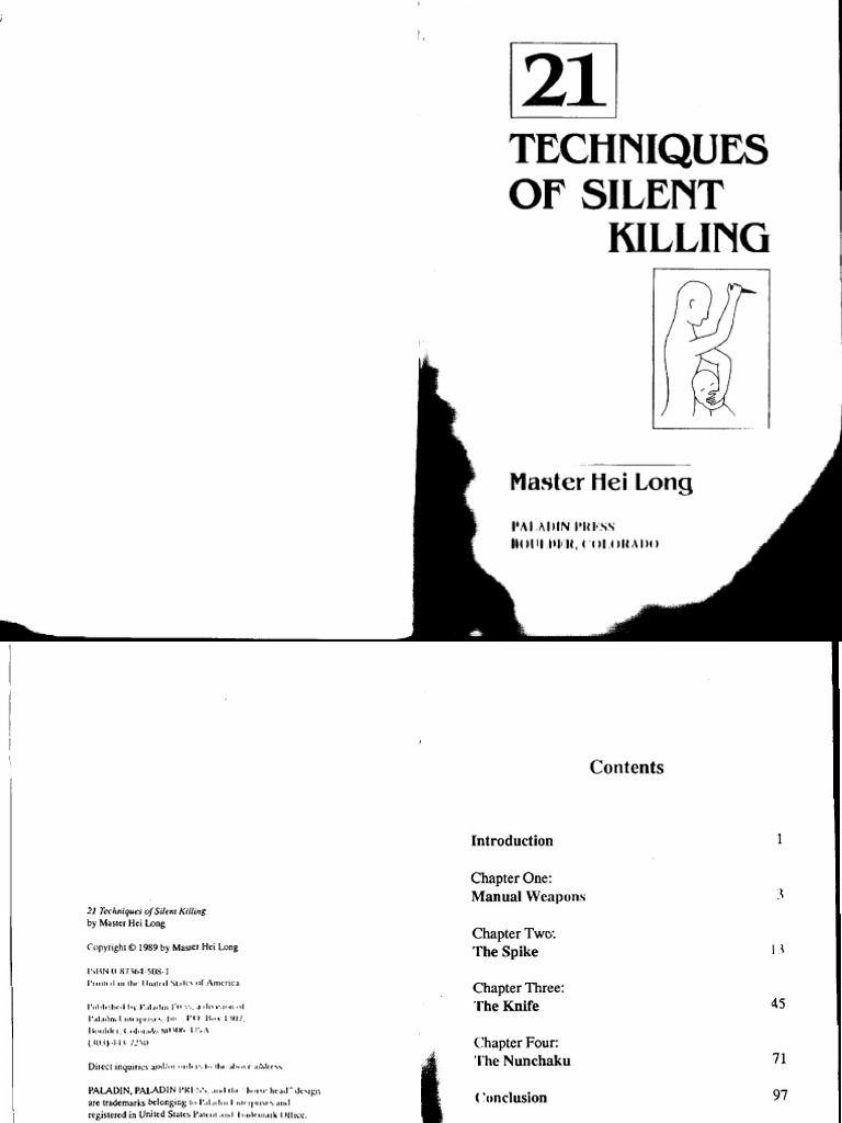 Long, Hei - 21 Techniques of Silent Killing | PDF | Blade | Knife