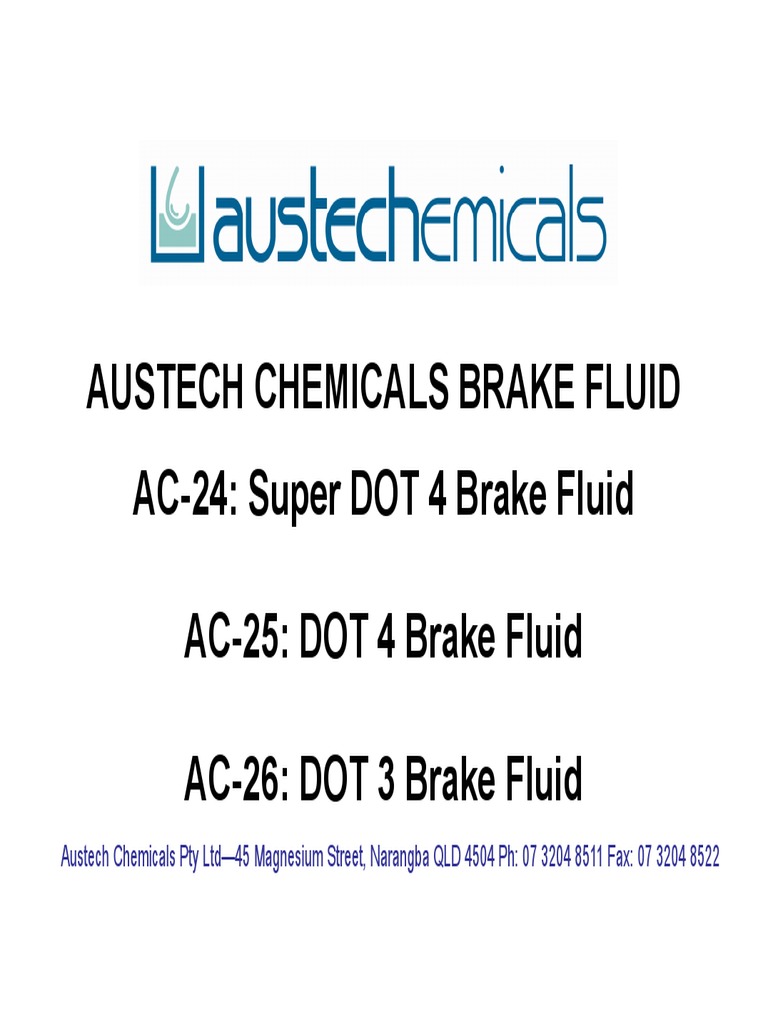 Brake Fluid Standards | PDF | Physical Chemistry | Chemical Engineering