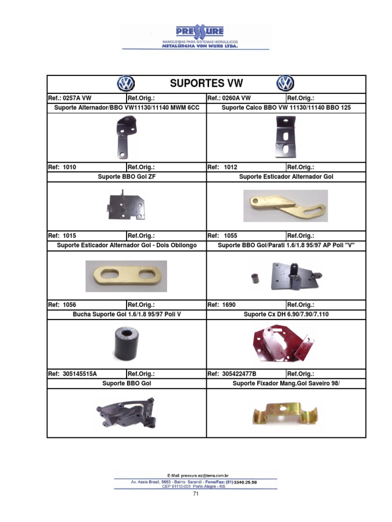 Catálogo de Soportes Volkswagen | PDF | Coche | Fabricantes de ...