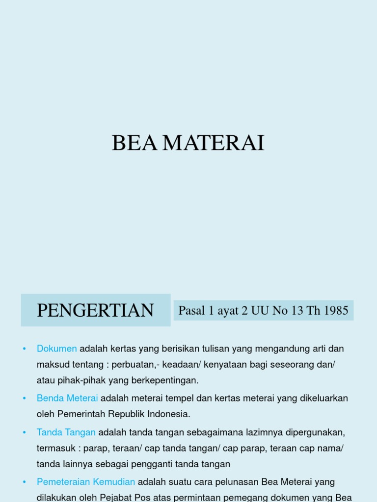 5 - Bea Materai | PDF