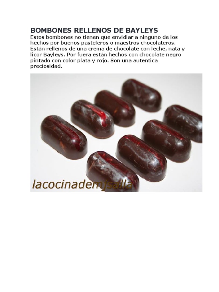 Bombones Rellenos de Bayleys | PDF | Chocolate | Crema