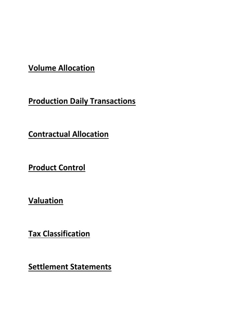 Volume Allocation | PDF
