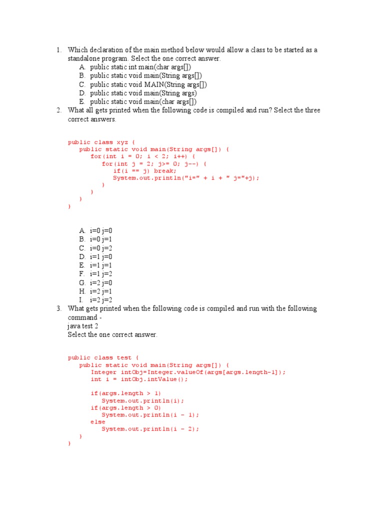 Mock Java | PDF | C (Programming Language) | Method (Computer Programming)
