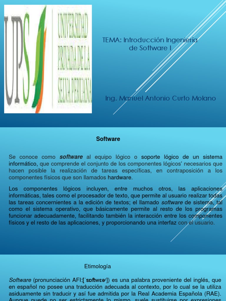 Primera Clase de Software I | PDF | Compilador | Software