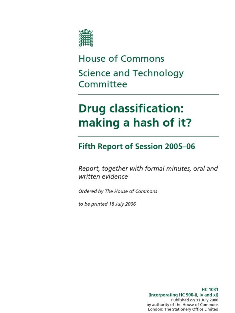 Drugs Classification - Making A Hash of It | PDF | Substance Abuse ...