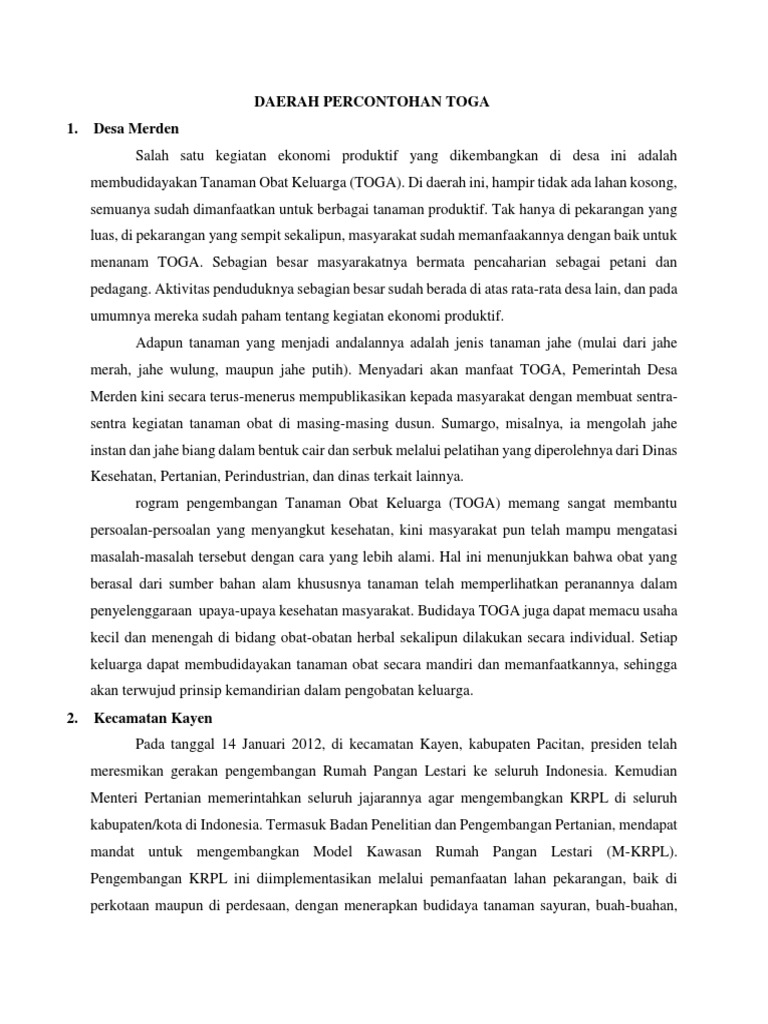 Desa Toga | PDF