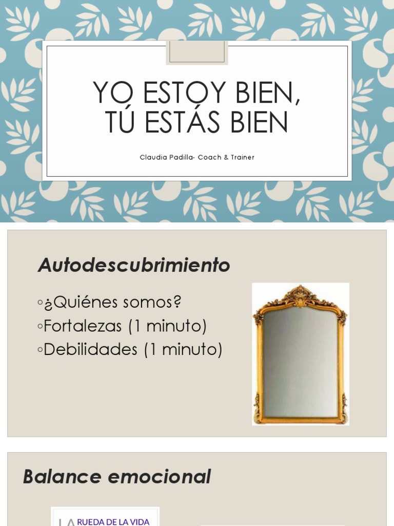 Yo Estoy Bien, Tú Estás Bien | PDF