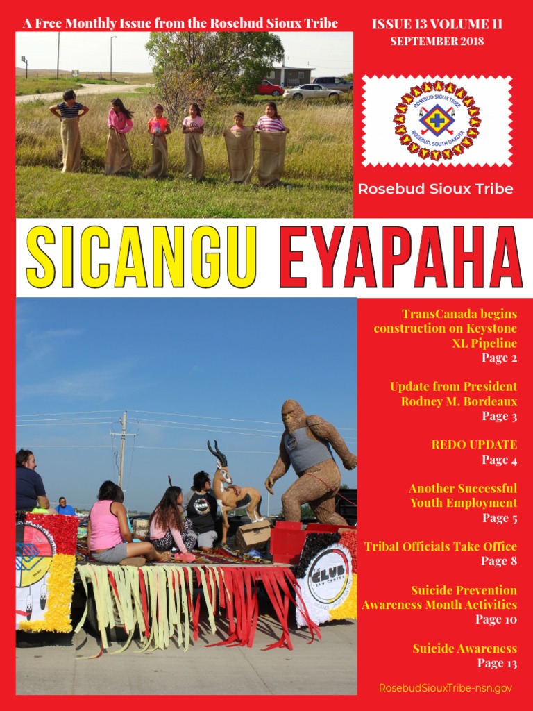 Sicangu Eyapaha - Volume 11, Issue 13 | PDF | Sioux | Indian Reservation