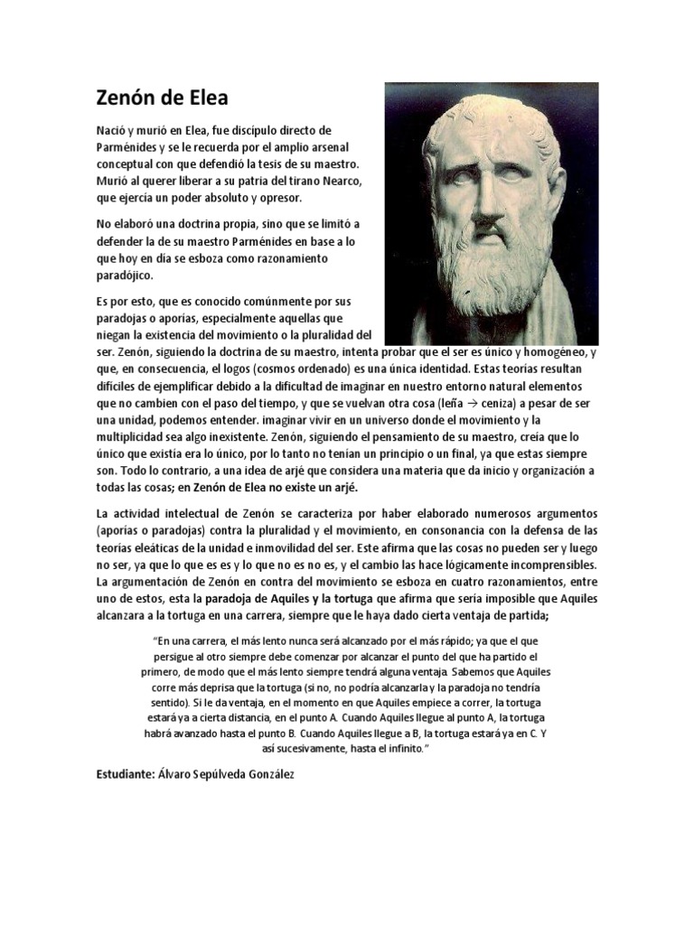 Zenón de Elea | PDF | Epistemología | Metafísica