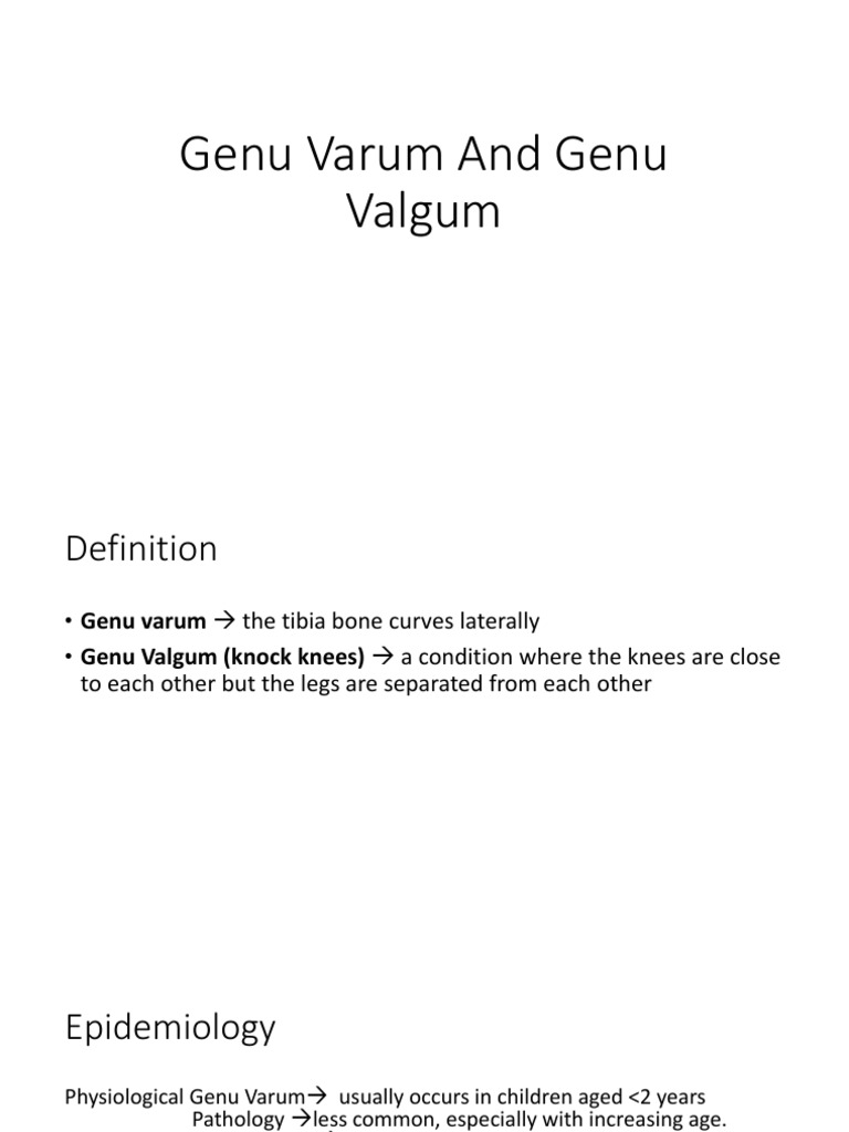 Genu Varum and Valgum: Definitions and Insights | PDF | Knee | Human Leg