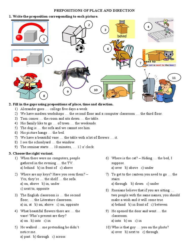 Prepositions Practice for Learners | PDF