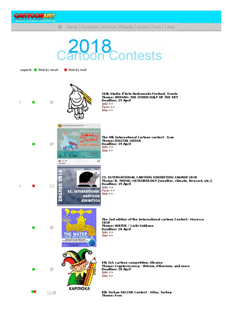 CartoonART - World Cartoon Competitions | PDF