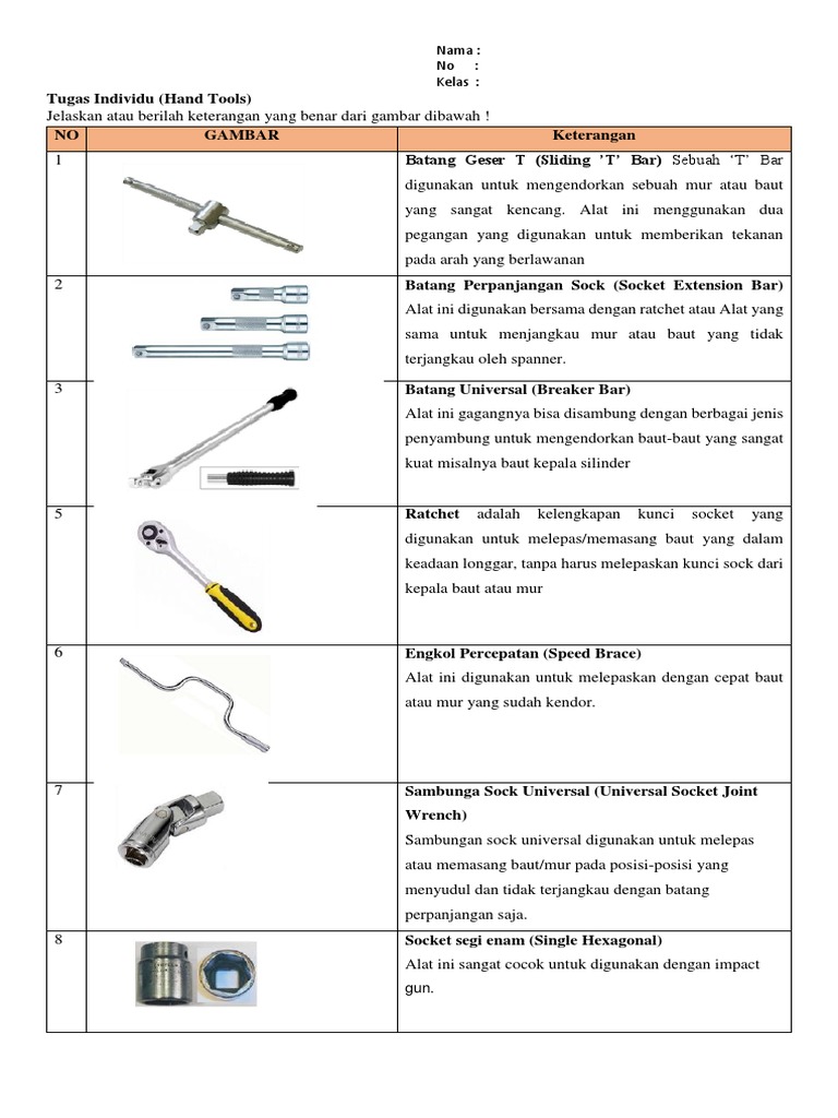 Tugas Individu HAND TOOL | PDF