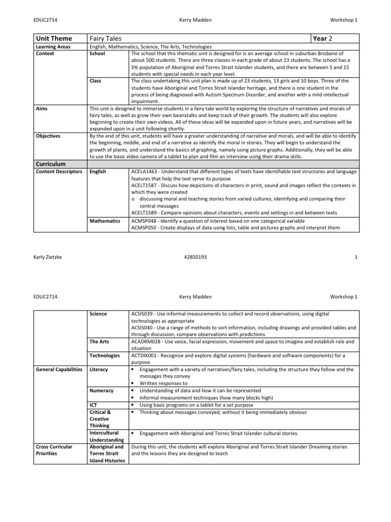 Thematic Unit Plan | PDF | Narrative | Educational Technology