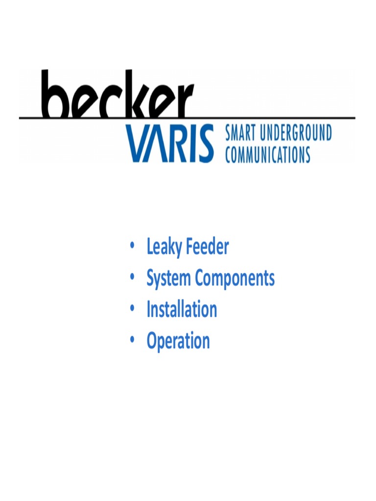 Leaky Feeder System Installation Guide | PDF | Coaxial Cable | Amplifier