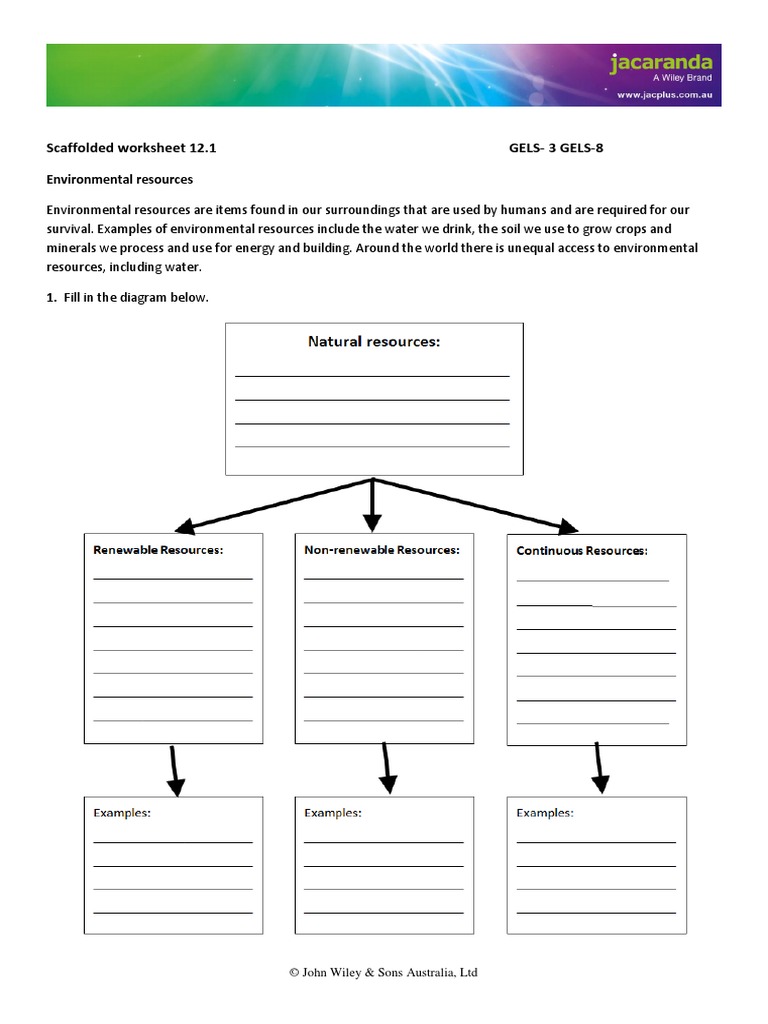 Scaffold Worksheet 12 | PDF
