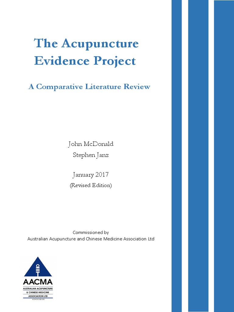 Acupuncture Evidence Project The Pdf Acupuncture Systematic Review