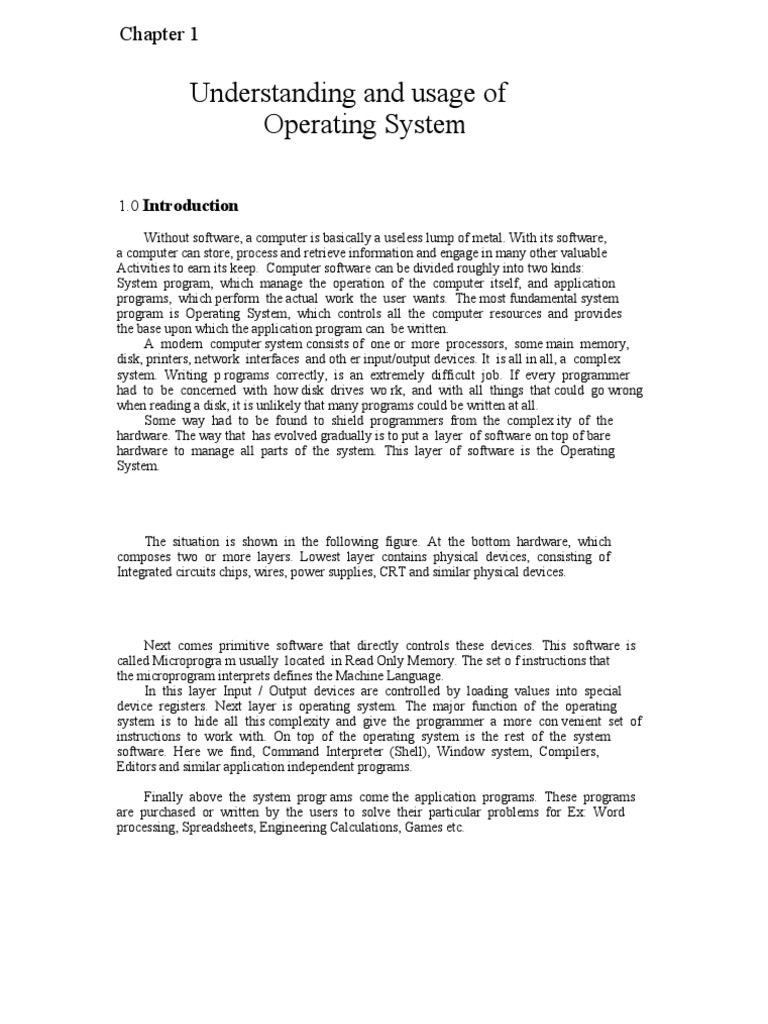 Operating System Report | Download Free PDF | Operating System ...