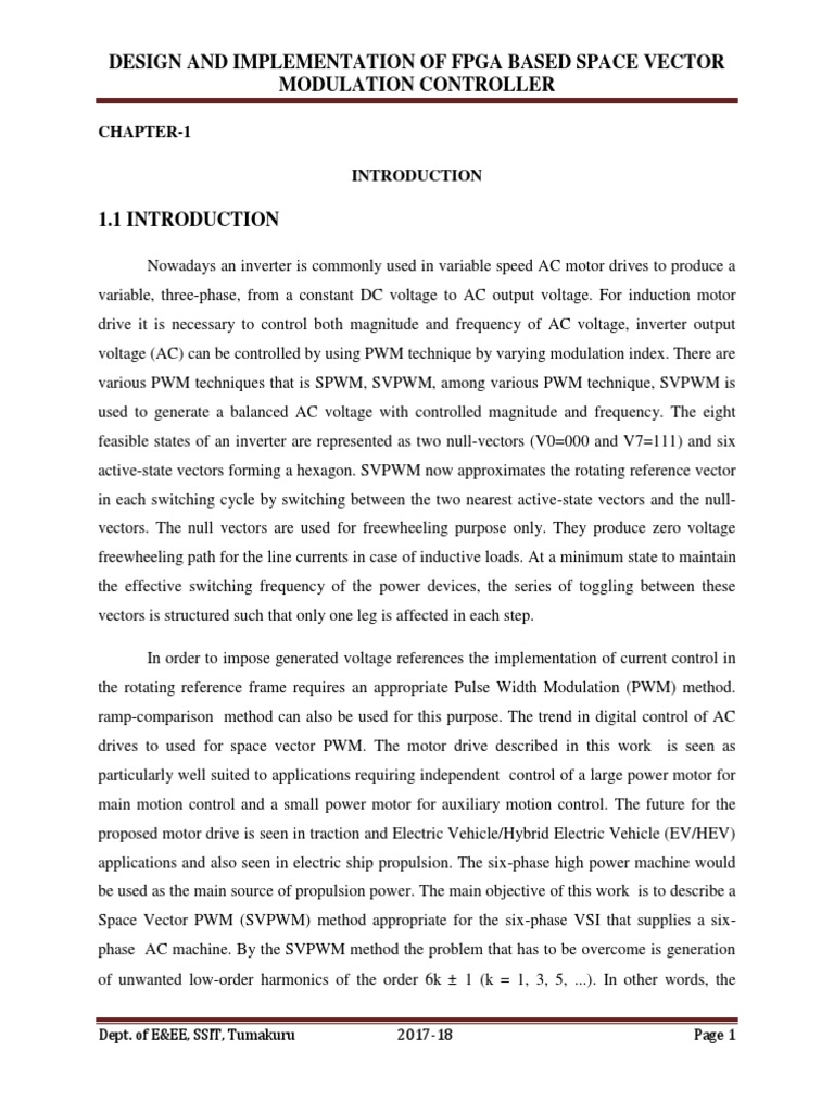 FPGA Based SVM Comtroller Report Final | PDF | Power Inverter | Power ...