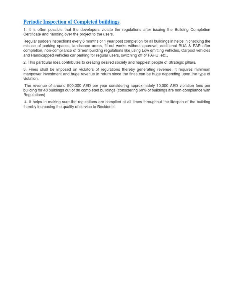 Periodic Building Inspections for Compliance | PDF | Finance & Money ...