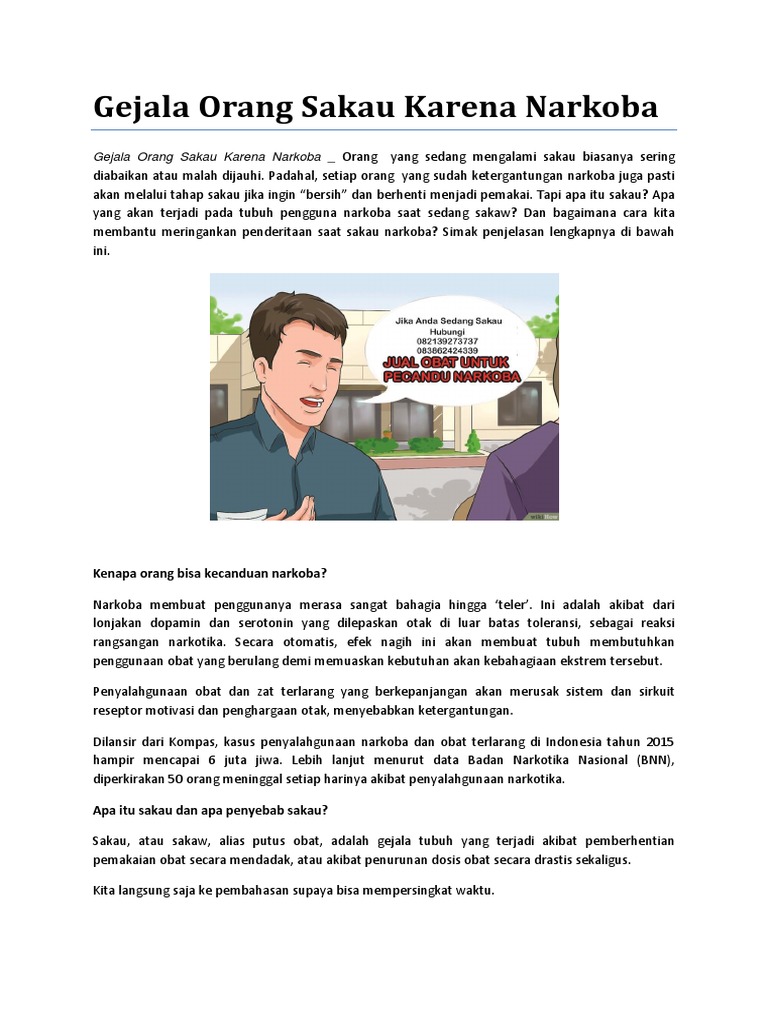 Gejala Orang Sakau Karena Narkoba | PDF