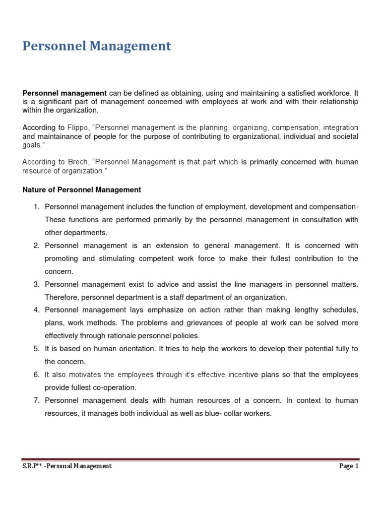 Personal Management - HRM | PDF | Performance Appraisal | Recruitment