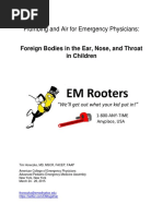 Foreign Body Ear | PDF | Medical Specialties | Health Sciences