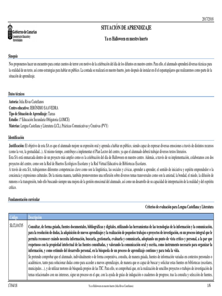 Halloween | PDF | Aprendizaje | Comunicación