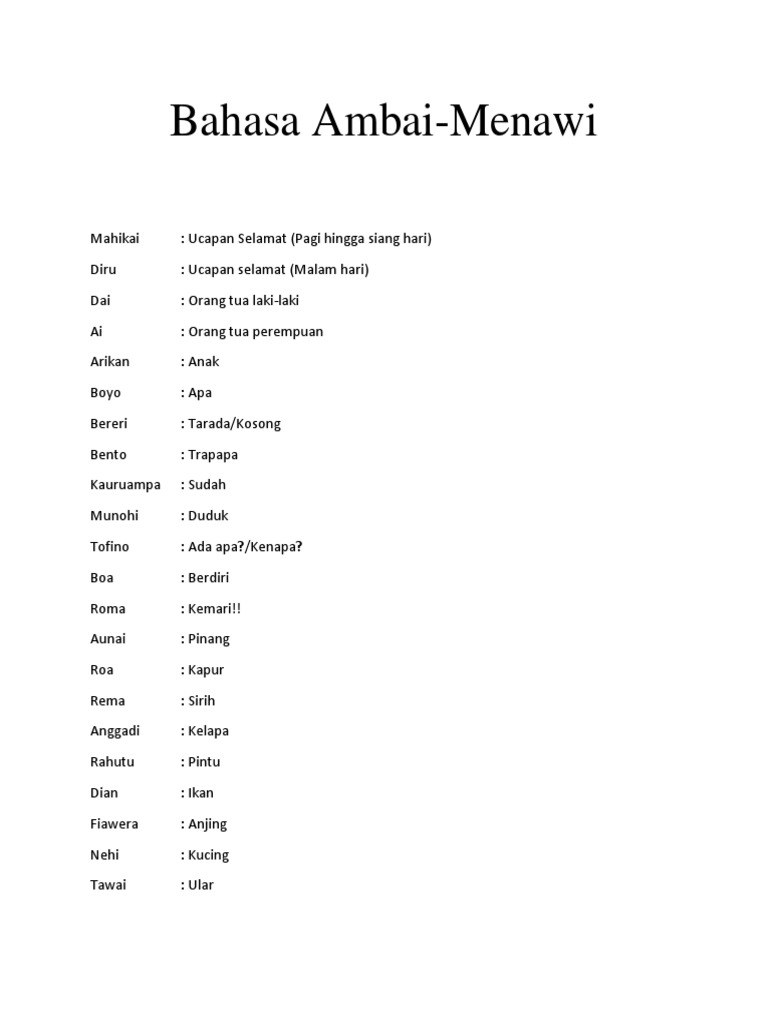 Bahasa Ambai | PDF | Seni & Disiplin Bahasa